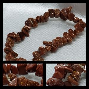 Jewelry | Two Gold Red Sandstone Bracelets | Poshmark